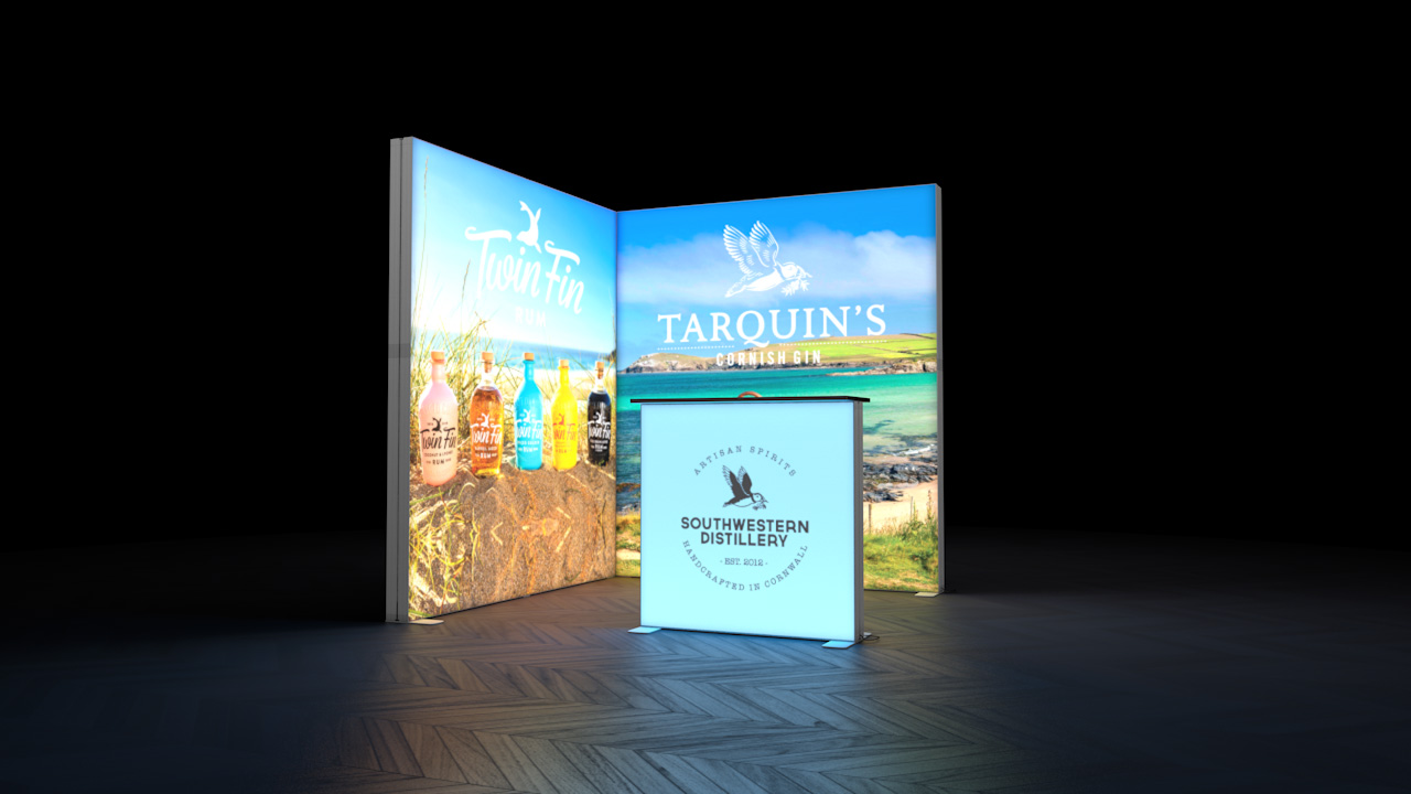2x2 Lightbox Exhibition Stand | FABRILUX® LED Lightboxes