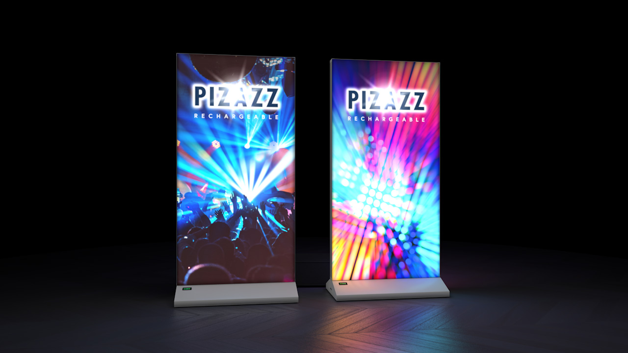 Rechargeable Battery Powered LED Lightbox | PIZAZZ® Wireless LED Lightbox
