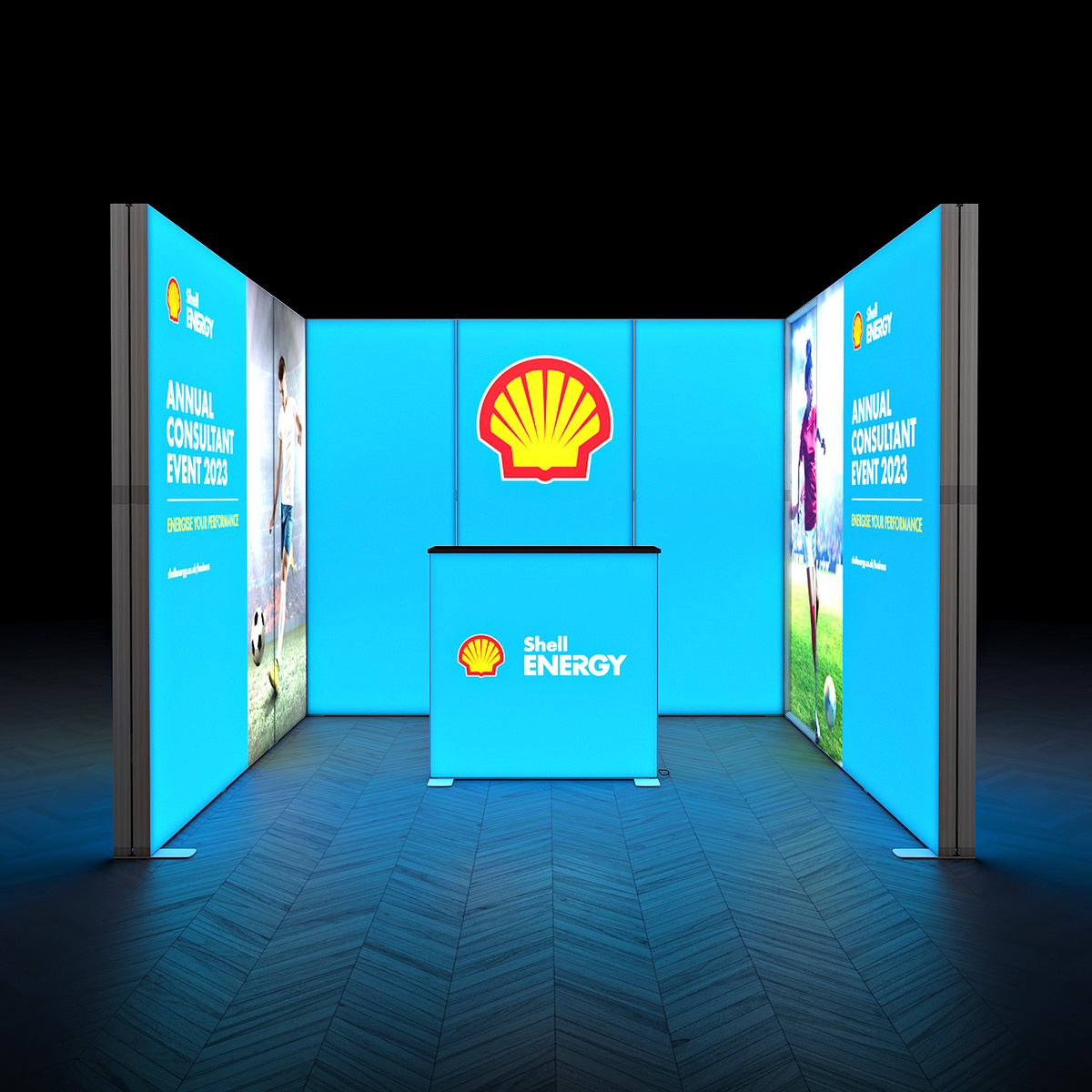 Lightbox Exhibition Stand | 3m x 3m Shell Scheme LED Lightboxes