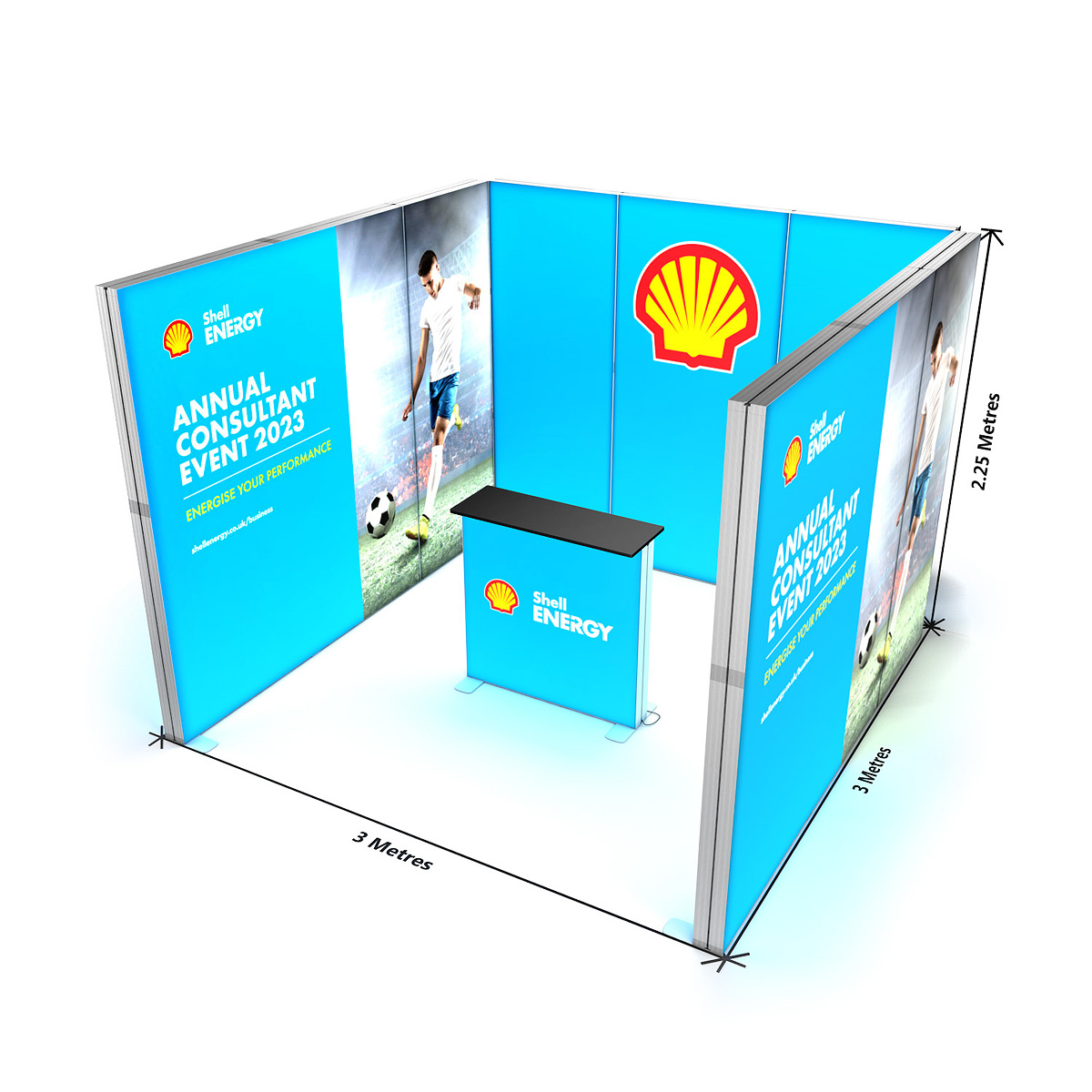 Lightbox Exhibition Stand | 3m x 3m Shell Scheme LED Lightboxes
